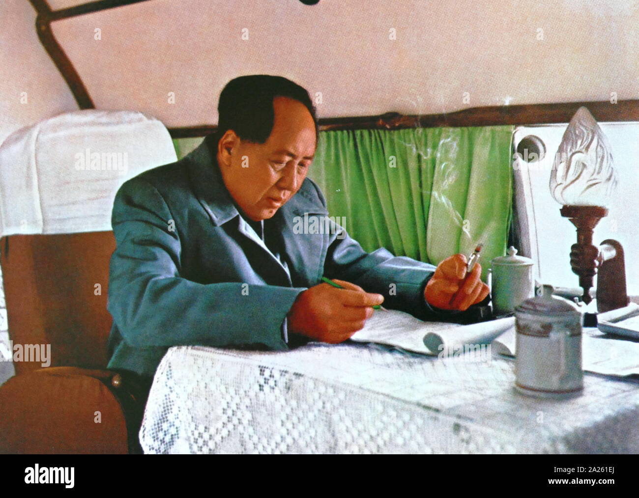 Chairman Mao during an internal flight 1954. Mao Zedong (1893 ...