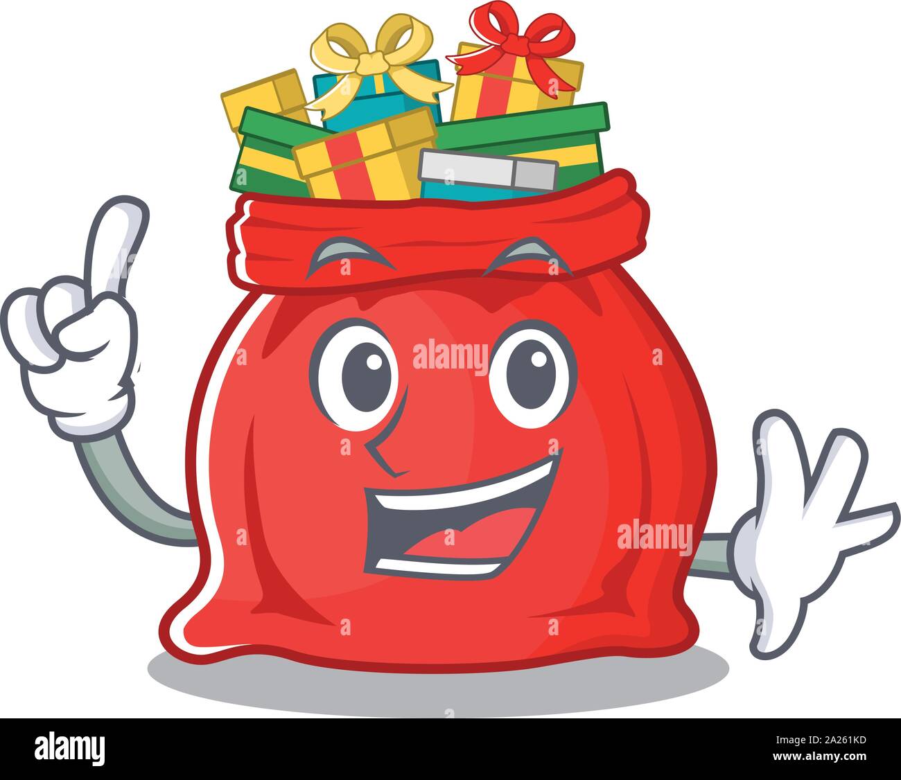 Finger toy santa claus bag cartoon shape Stock Vector Image & Art - Alamy