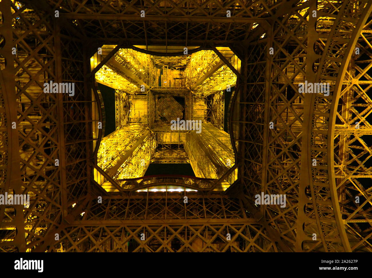 The Eiffel Tower, wrought-iron lattice tower on the Champ de Mars in ...