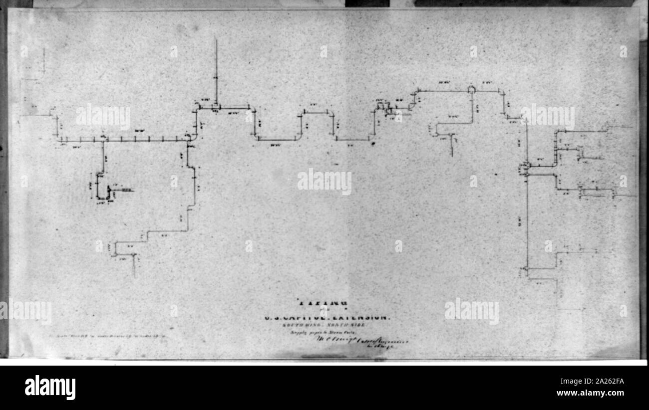 Piping for U.S. Capitol extension, south wing, north side Stock Photo ...
