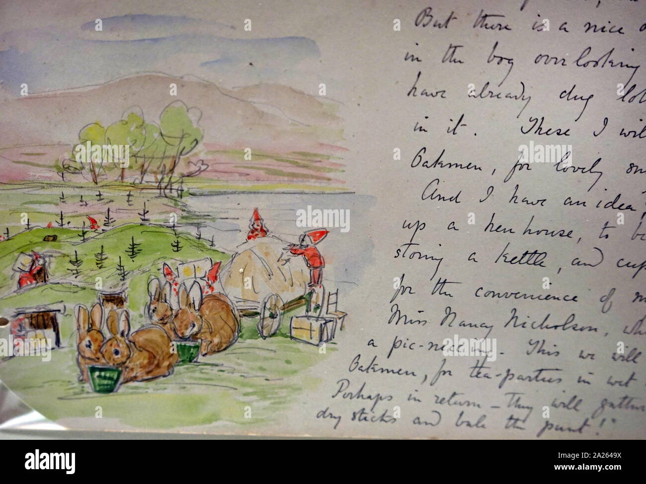 Illustrated letter to Nancy Nicholson Christmas 1916, by Beatrix Potter ...
