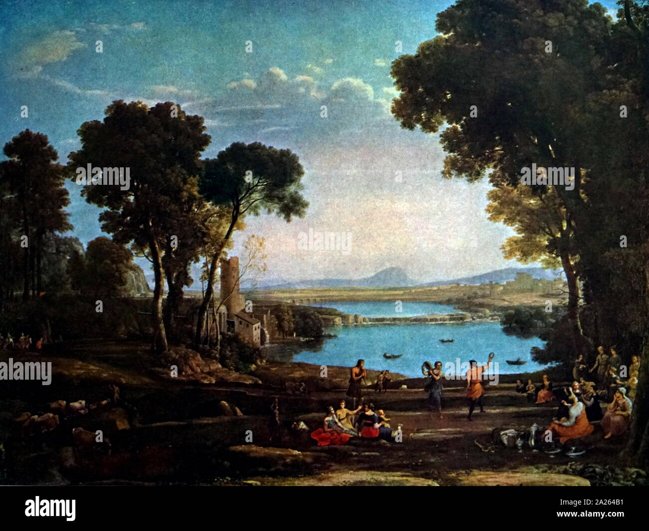 Painting titled 'The Mill' by Claude Gellee. Claude Gellee (Claude ...