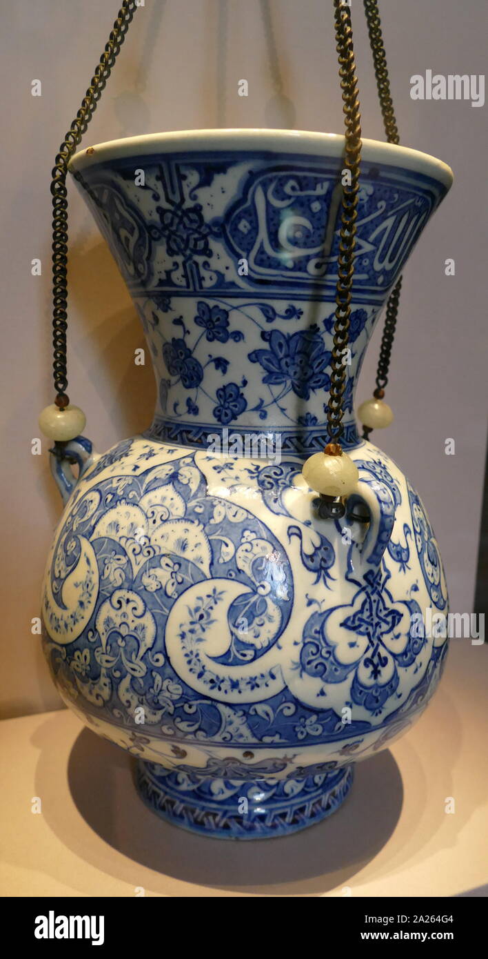 Mosque lamp Turkey, about 1510. This stone paste lamp is associated ...