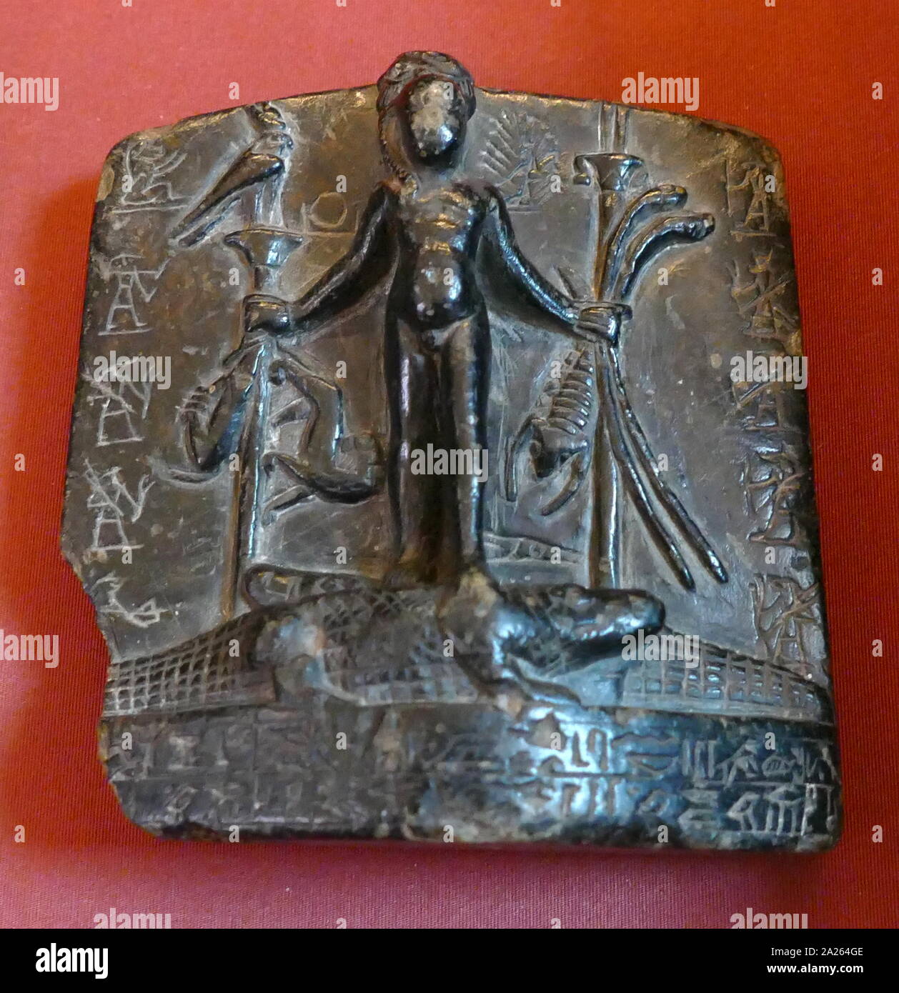 Figure inscribed with hieroglyphic spells and a magical image of the ...