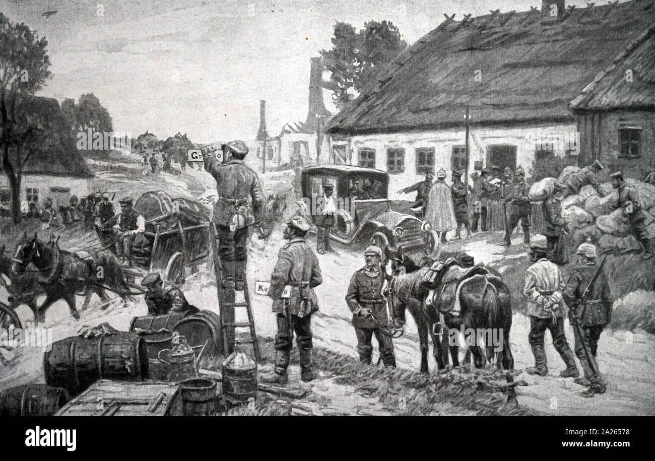 World War One, German advance on the Eastern Front 1916 Stock Photo - Alamy