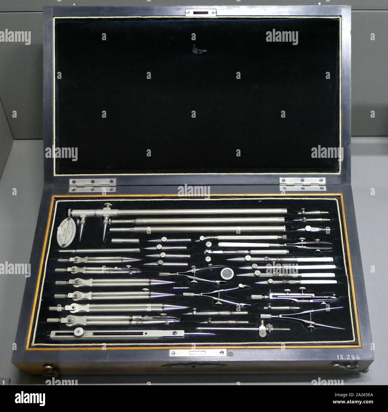 18th century mathematical instrument case with dividers and protractors ...