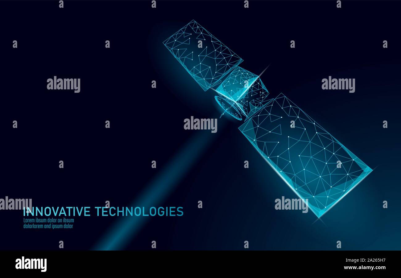 Telecommunication defense satellite in space. Orbital sputnik receiver ...