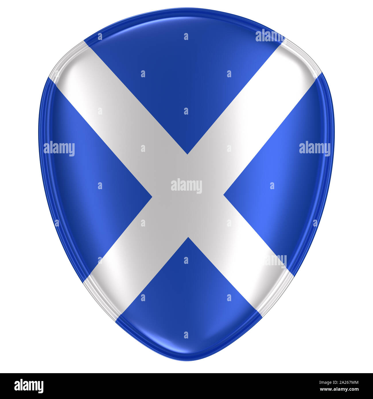 3d rendering of a Scotland flag icon on white background Stock Photo ...