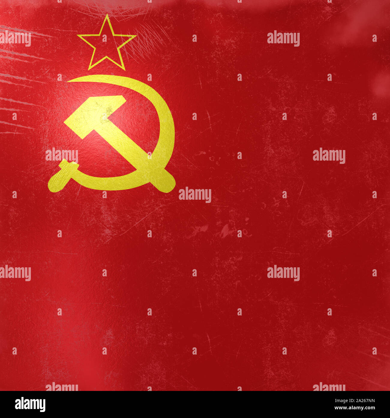 3d rendering of an old USSR flag icon on a metalic surface Stock Photo ...