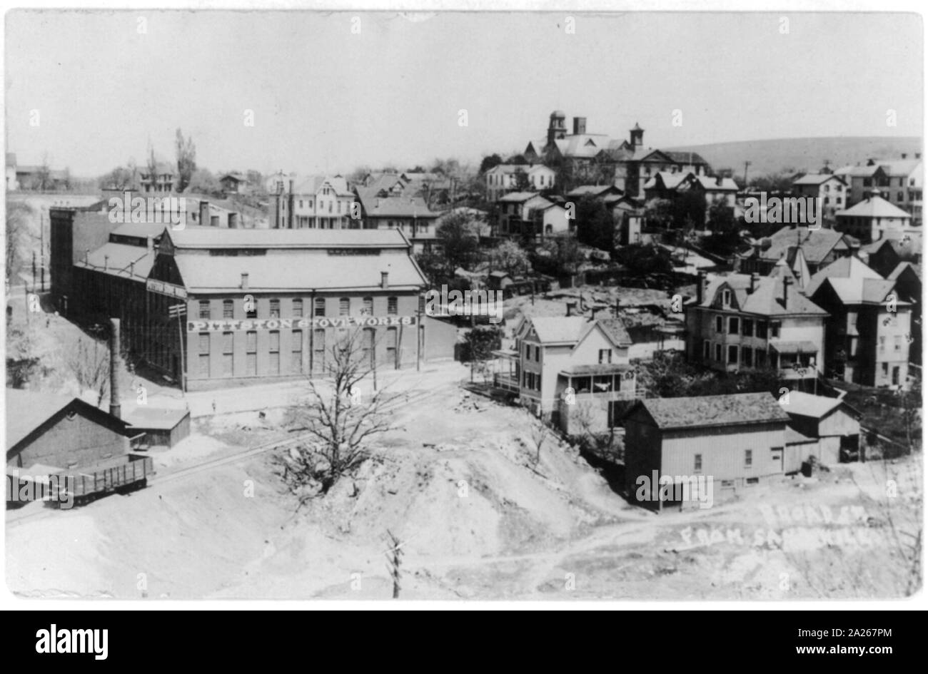 Pittston, Pa., with Pittston Stove Works in left center Stock Photo - Alamy