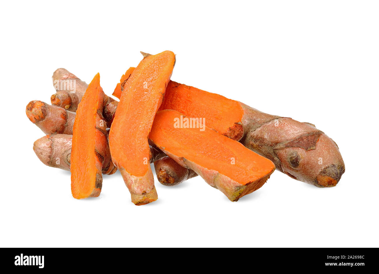 Turmeric isolated on white background with clipping path Stock Photo ...