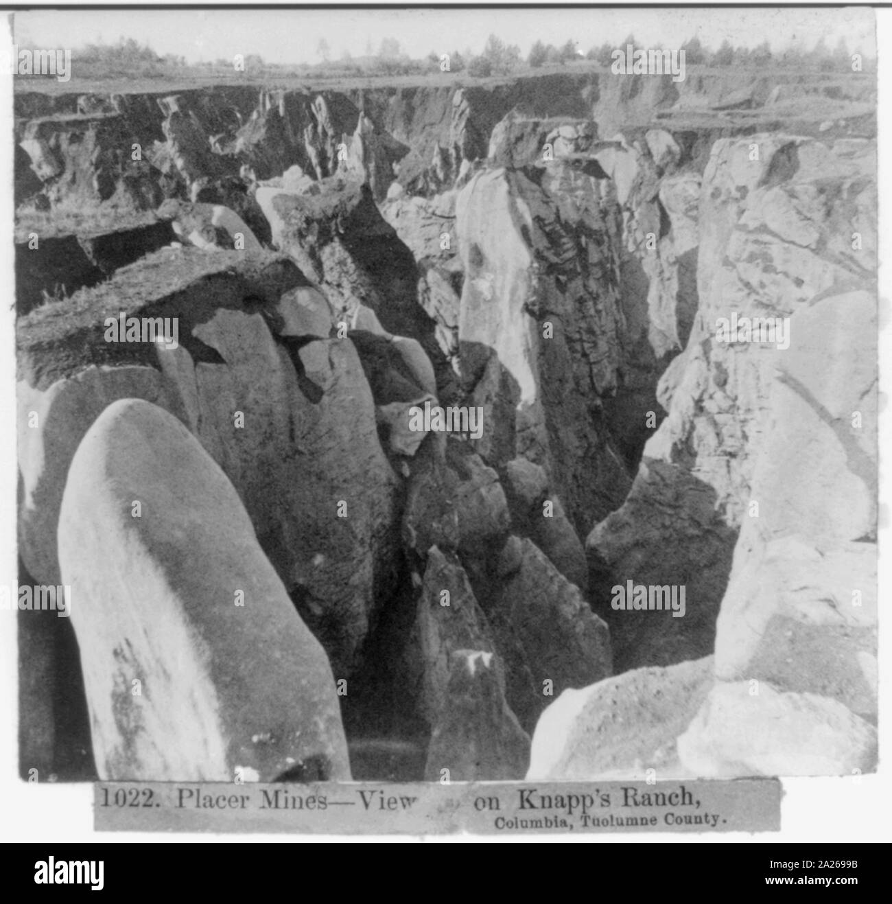 Placer Mines--View on Knapp's Ranch, Columbia, Tuolumne Co Stock Photo ...
