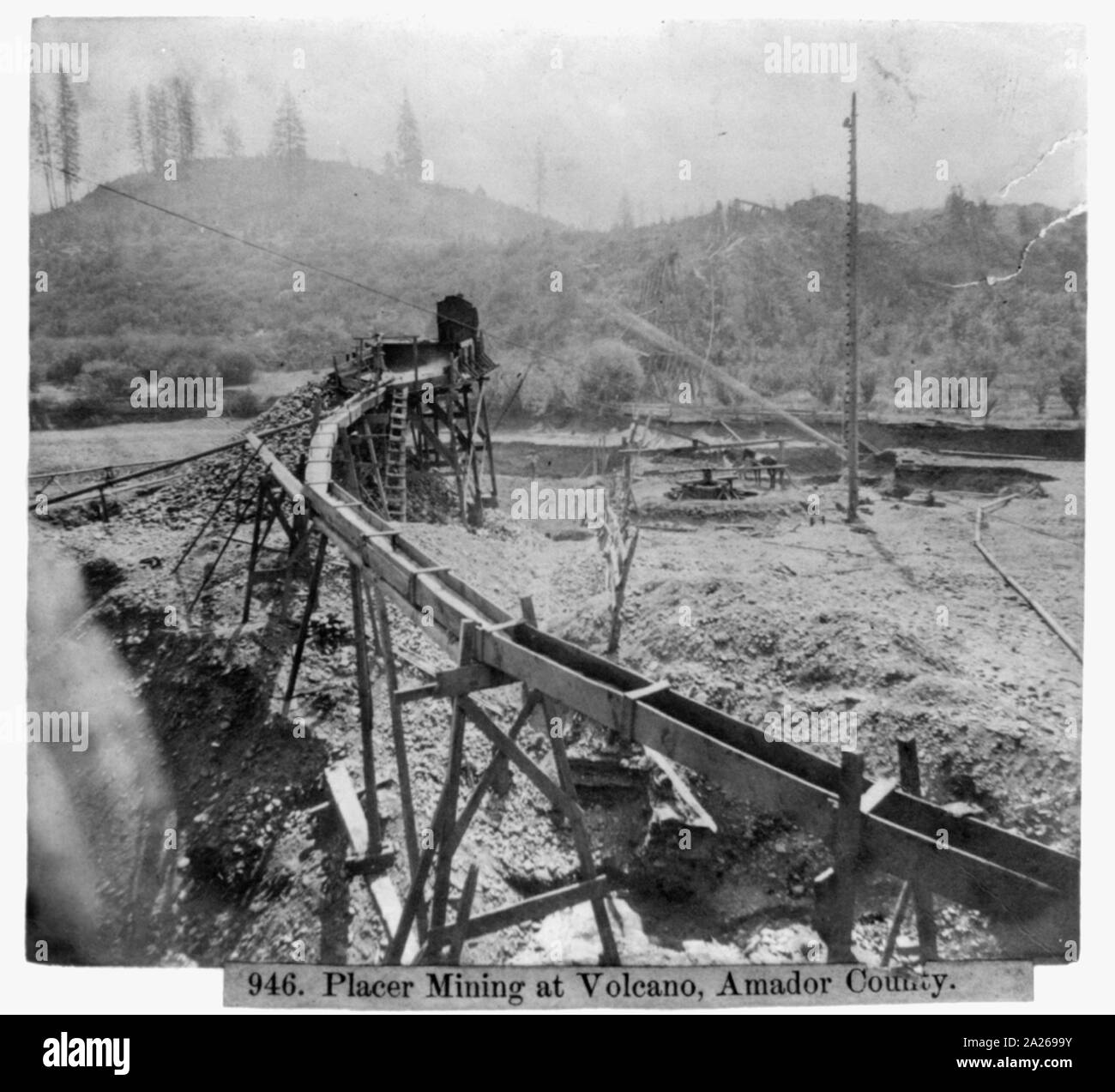 Placer mining Black and White Stock Photos & Images - Alamy