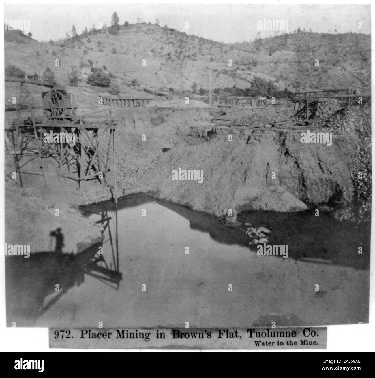 Placer Mining in Brown's Flat, Tuolomne County - Water in the mine ...