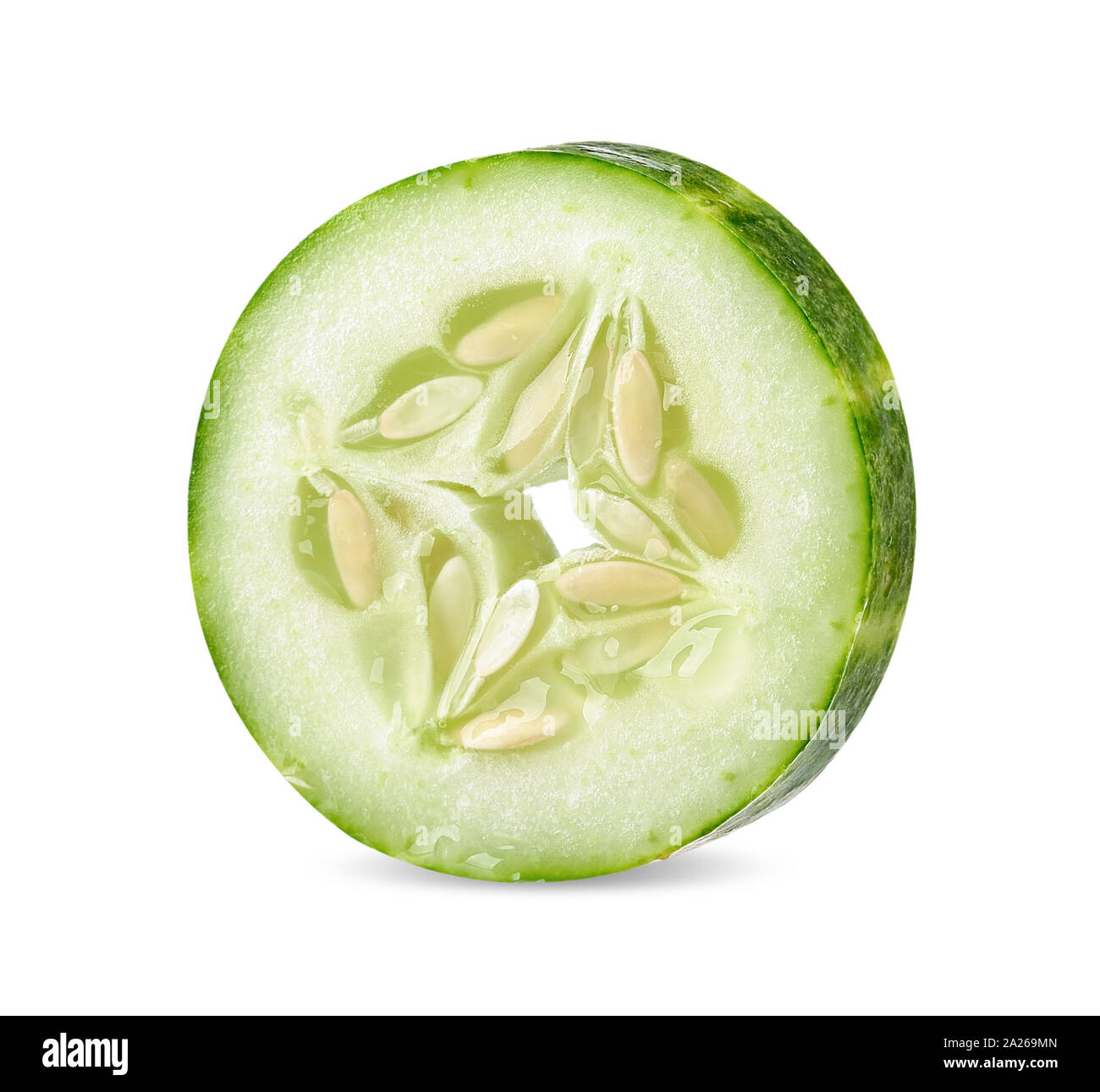 Slice cucumber isolated on white with clipping path Stock Photo - Alamy