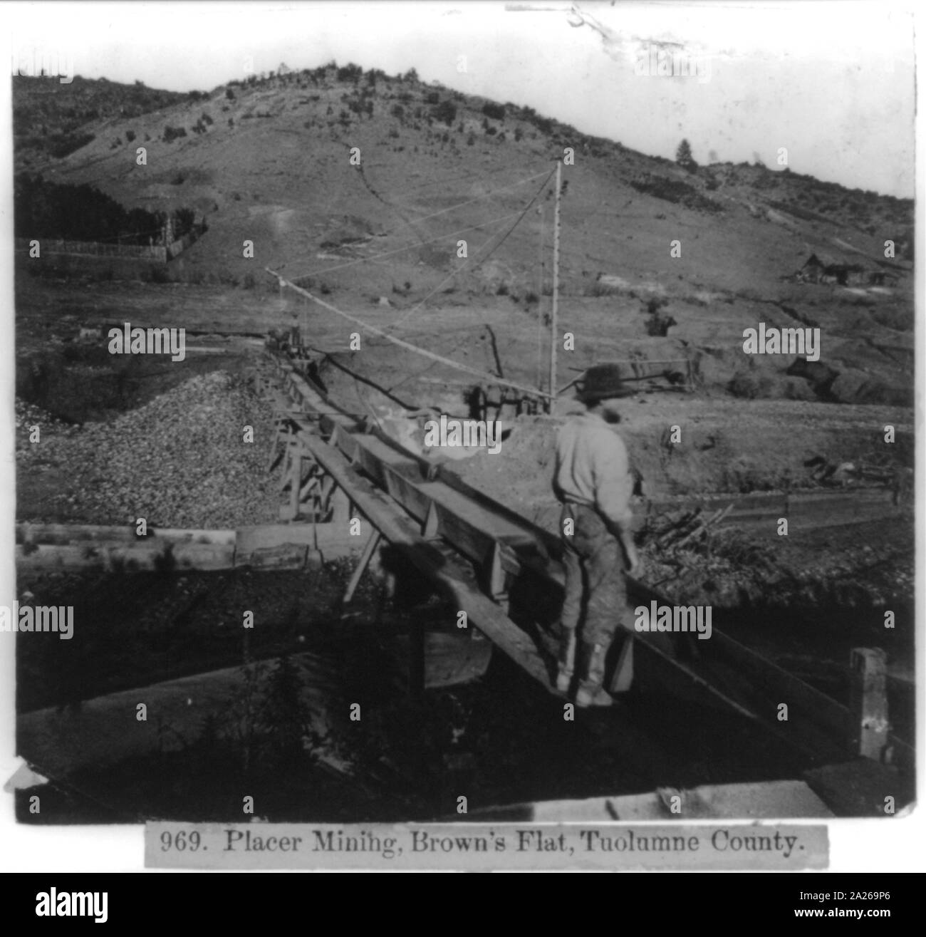 Placer Mining, Brown's Flat, Tuolomne County Stock Photo - Alamy