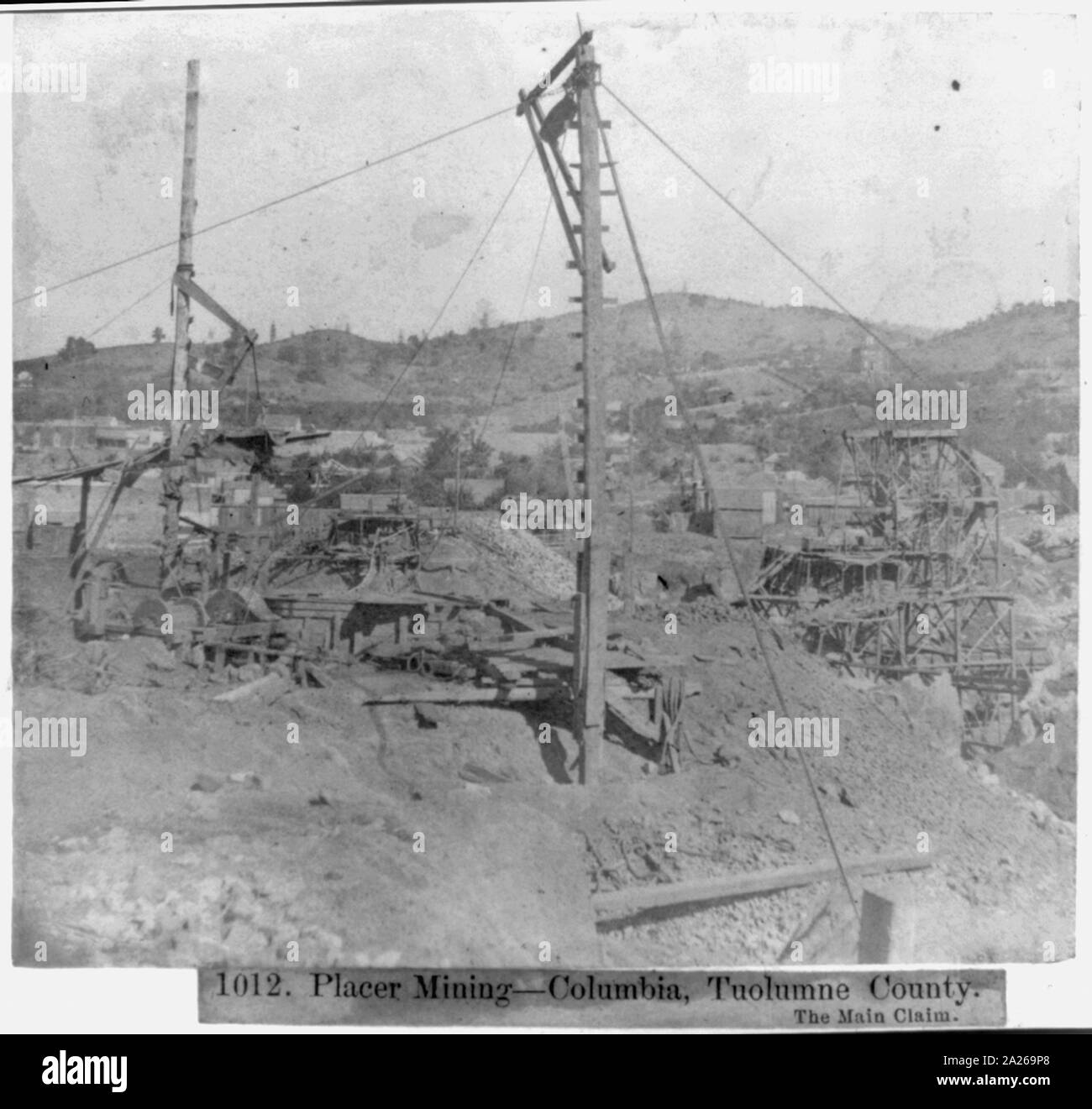 Placer Mining--Columbia, Tuolumne County - The Main Claim Stock Photo ...