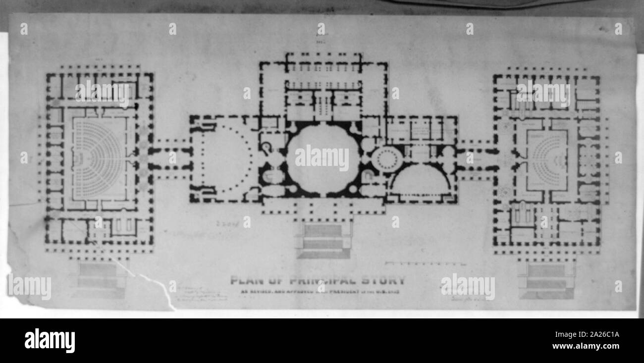 Plan of principal story Stock Photo - Alamy