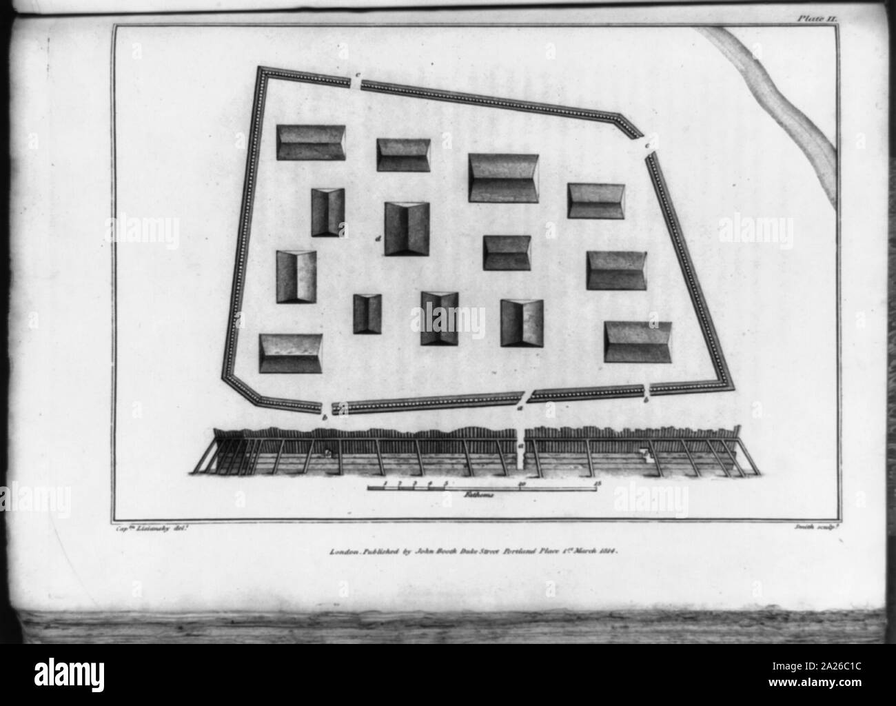 Plan of layout of Russian fort in Alaska, 1803-1806 / Capt'n. Lisiansky ...