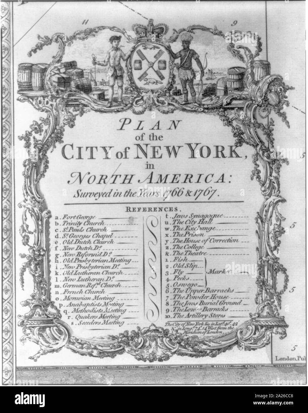 Plan of the city of New York, in North America: surveyed in the years ...
