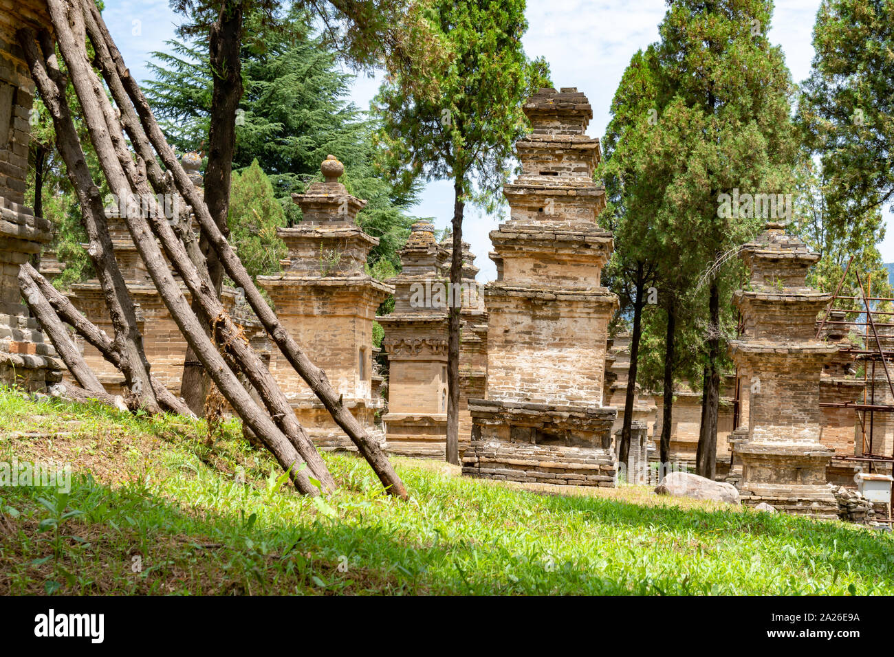 Pagoda forest in Shaolin temple, Dengfeng, Henan Province, China ...