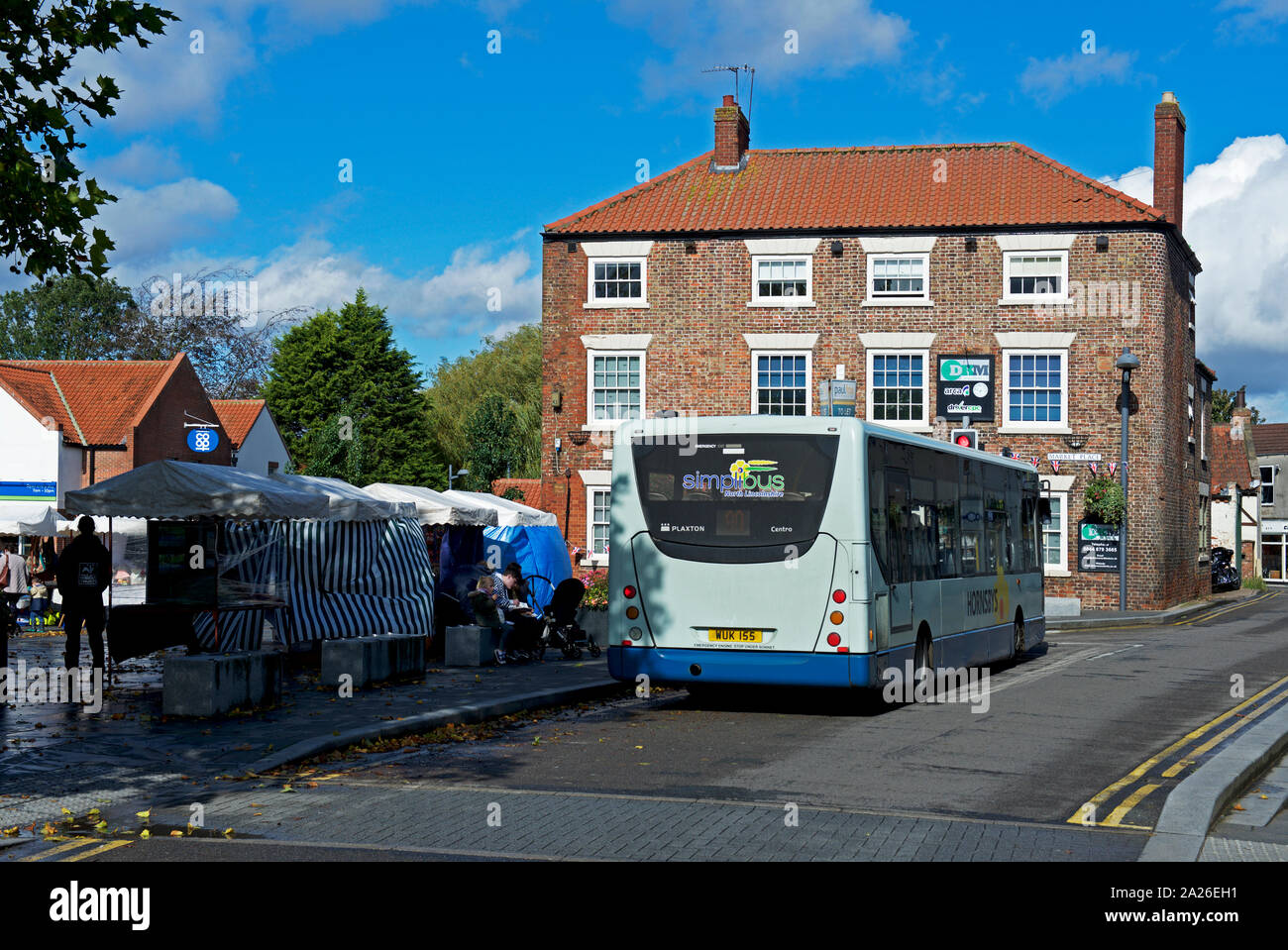 Bus in the small town of Crowle, North Lincolnshire, England UK Stock ...
