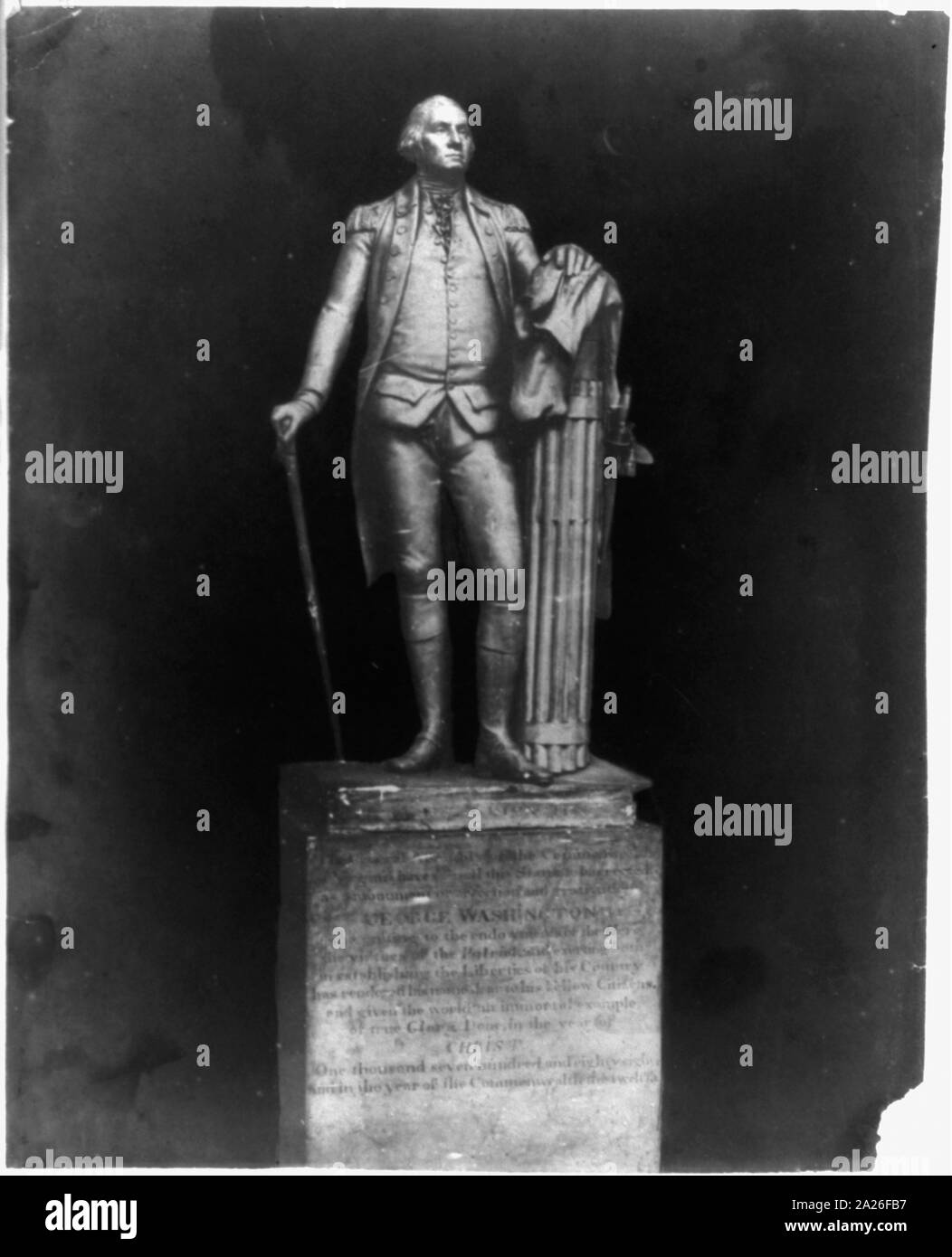 Plaster copy of statue of George Washington Stock Photo - Alamy
