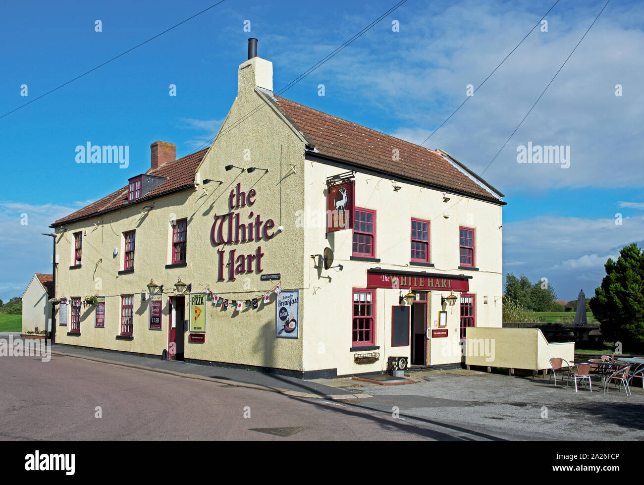 The White Hart pub in the village of Owston Ferry, North Lincolnshire ...