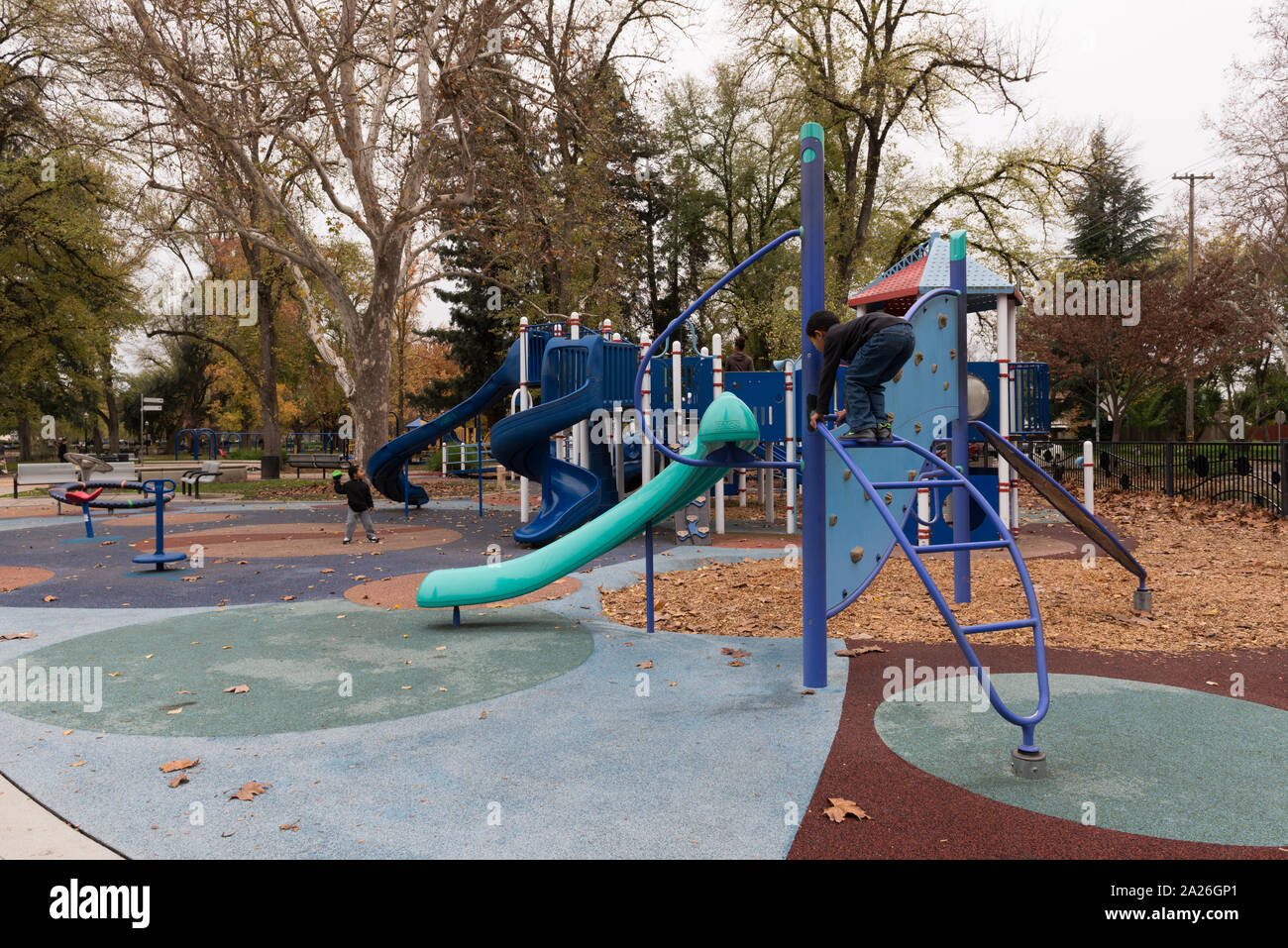 Playground for children at Southside Park in Sacramento, California ...