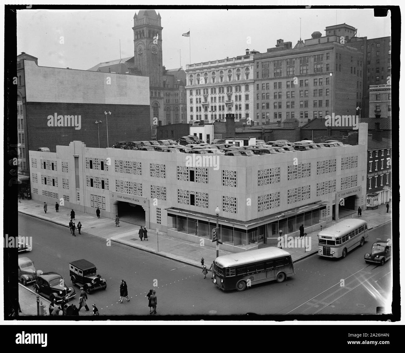 Commercial parking area Black and White Stock Photos & Images - Alamy