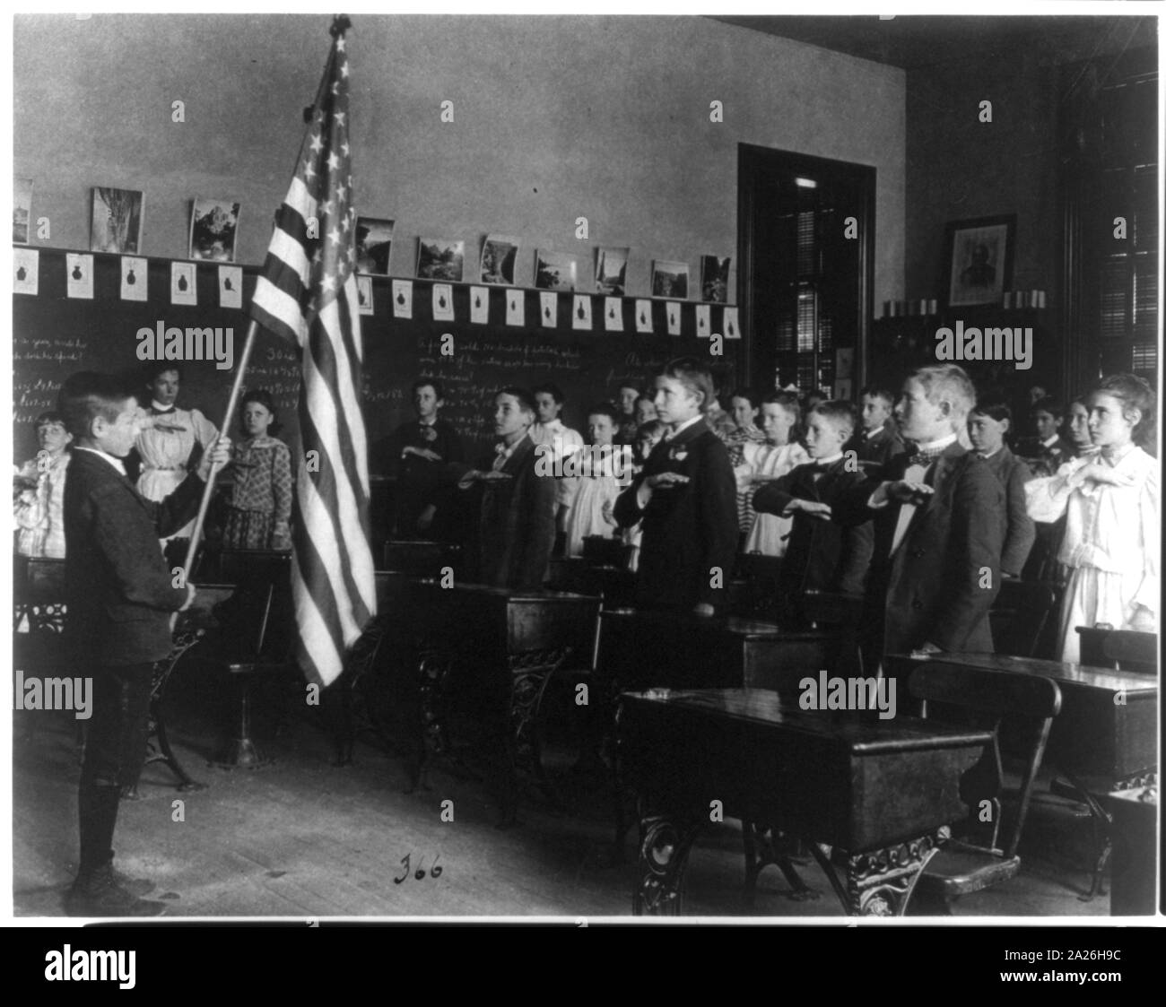 Pledge of allegiance to the flag, 8th Division Stock Photo - Alamy
