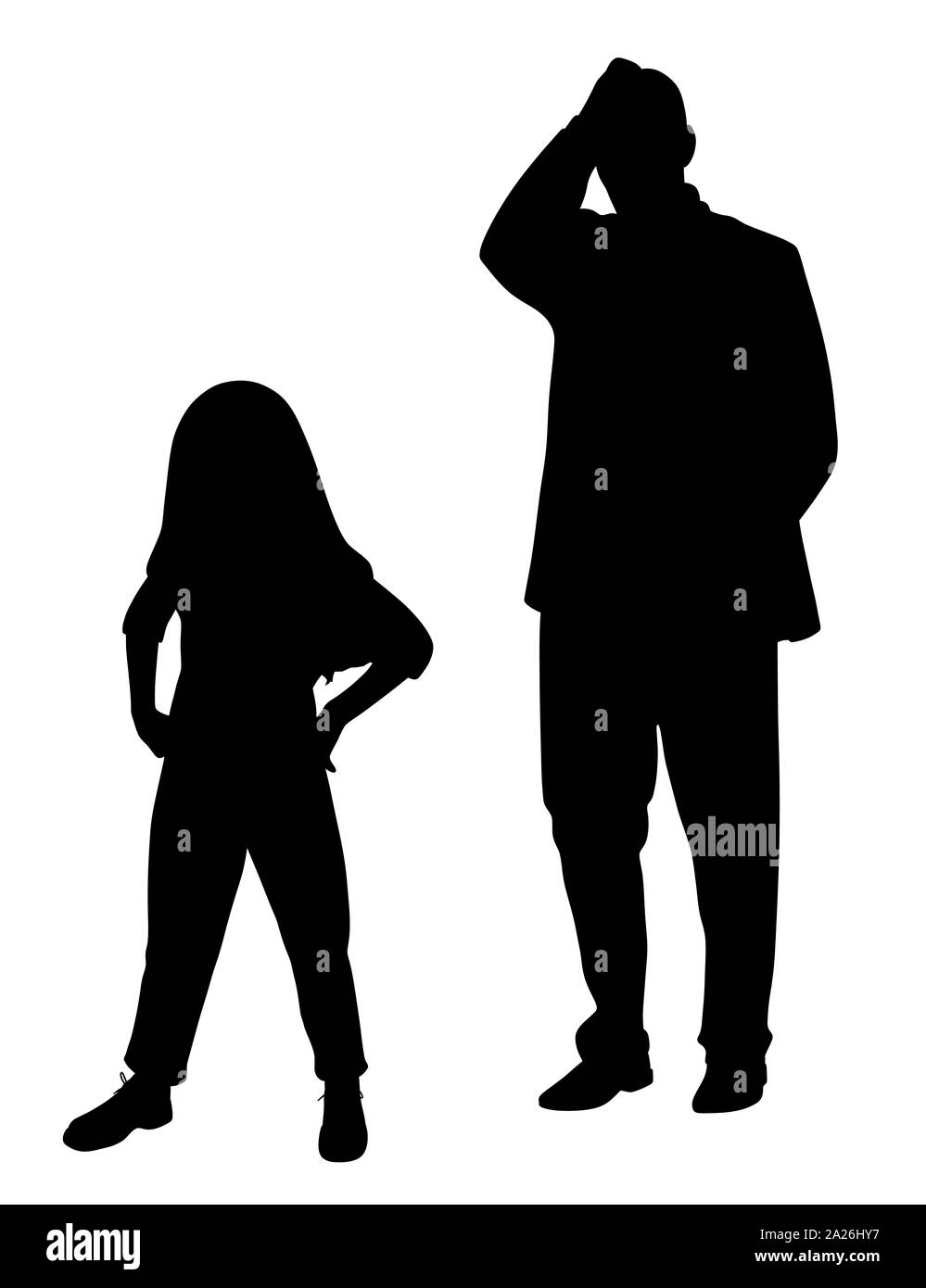 Man holding hand child silhouette hi-res stock photography and images ...