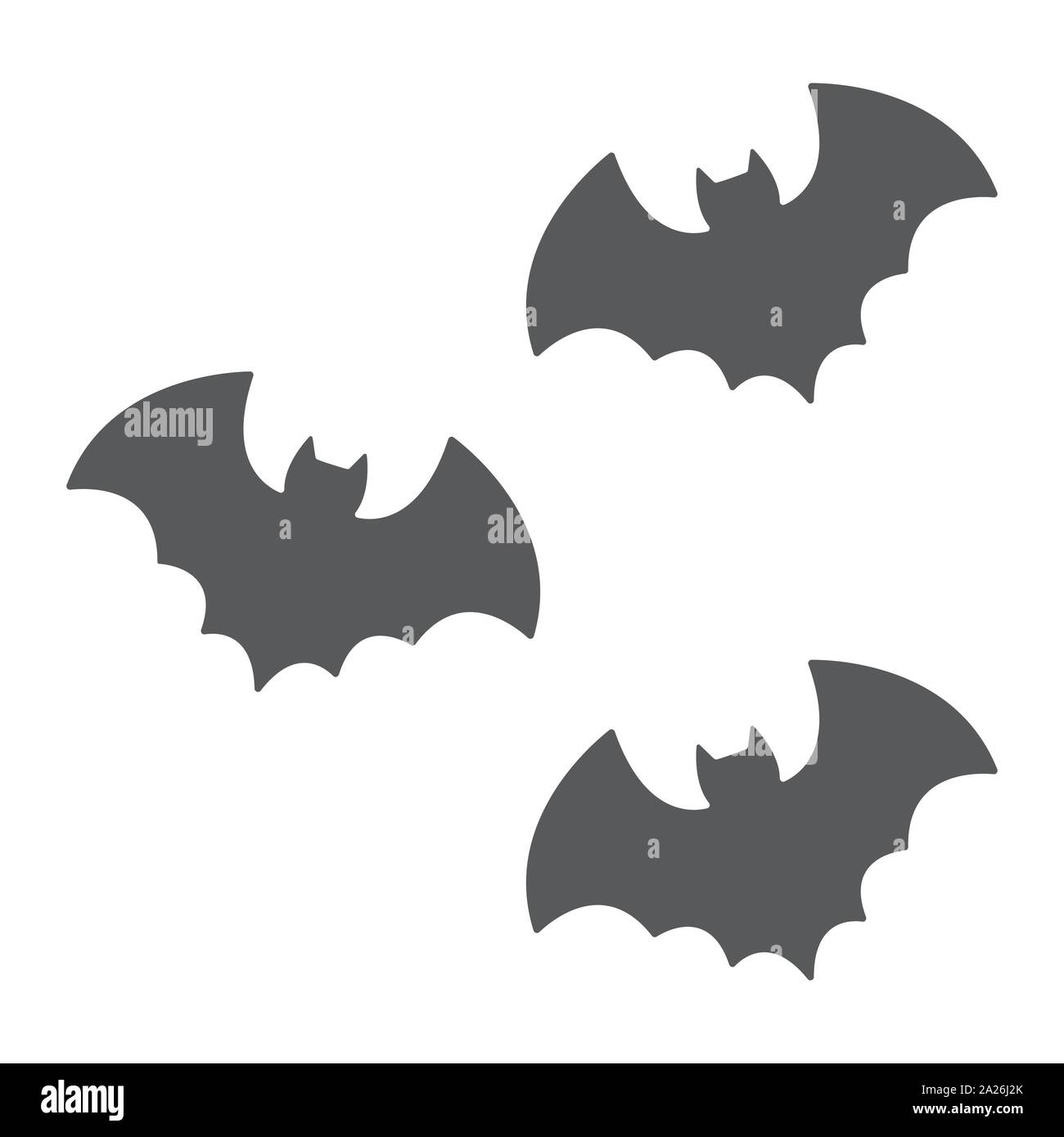 Bats glyph icon, spooky and animal, vampire sign, vector graphics, a ...