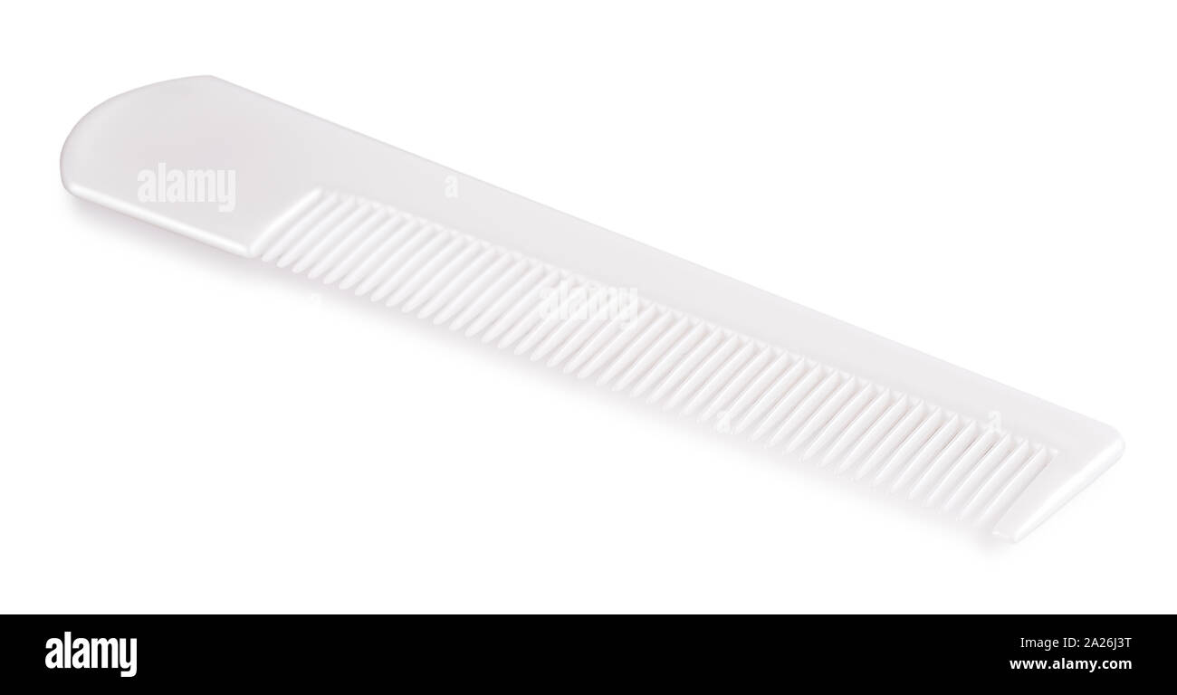 The White comb isolated on white background Stock Photo - Alamy
