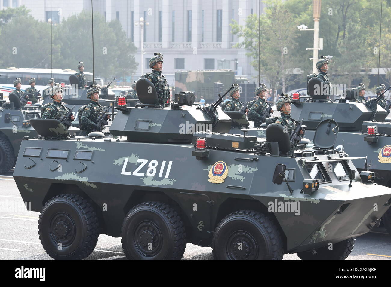Beijing, China. 1st Oct, 2019. An anti-terrorist armed police force ...