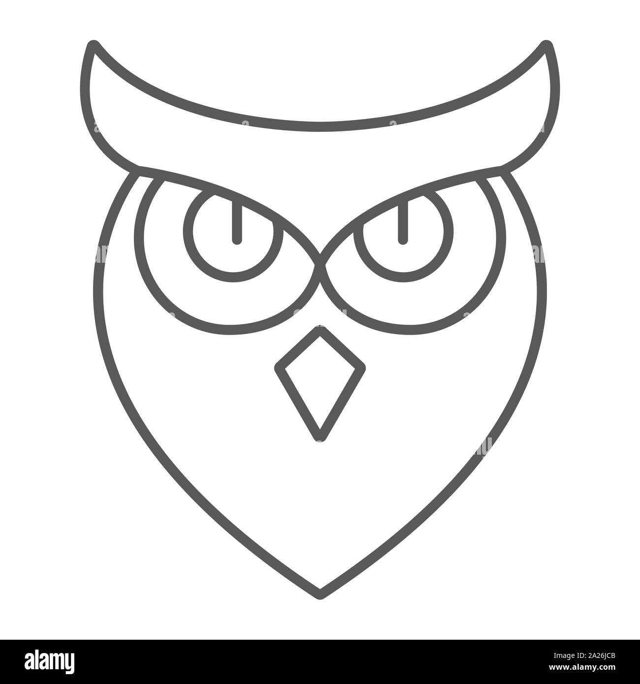 Halloween Owl Outline Clip Art