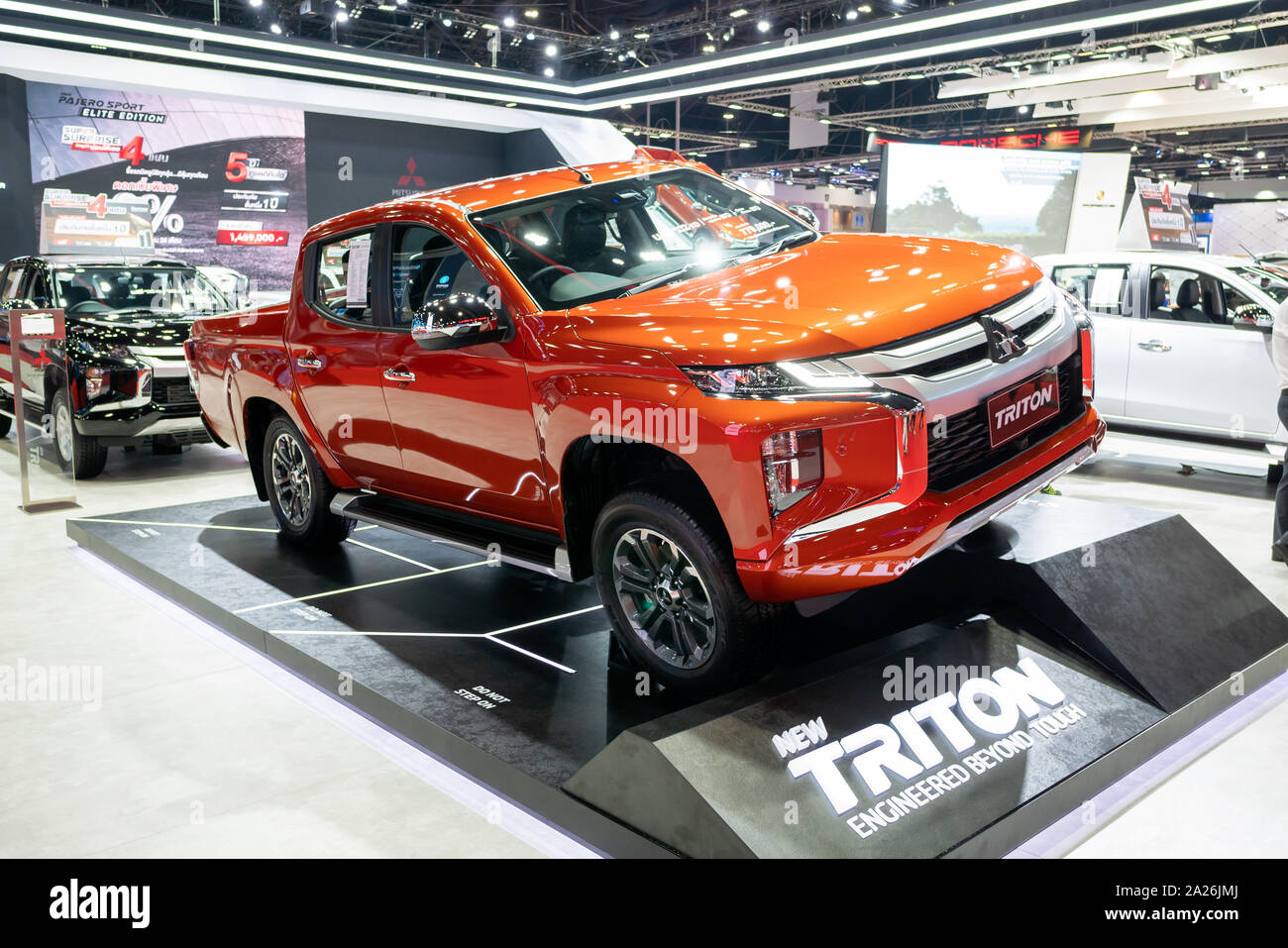 BANGKOK, THAILAND - Mar 28,2019 : Misibishi Triron car present at The ...