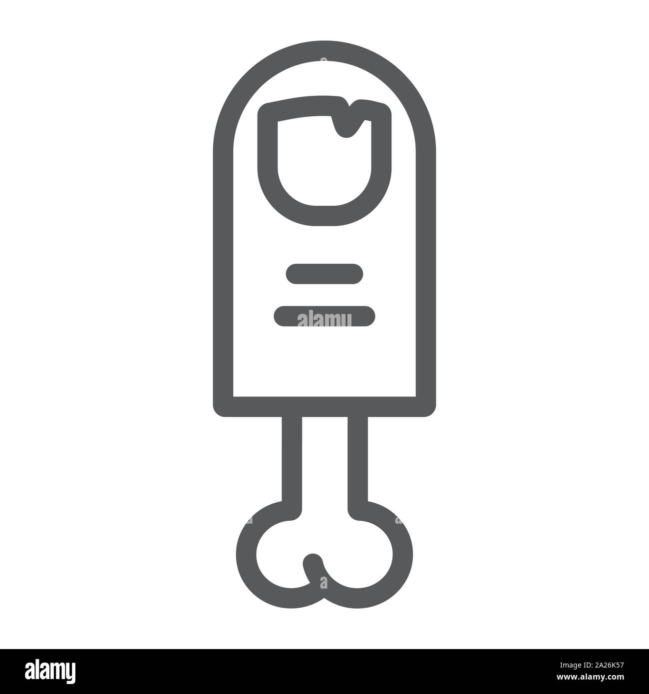 Zombie finger line icon, halloween and creepy, monster finger sign ...