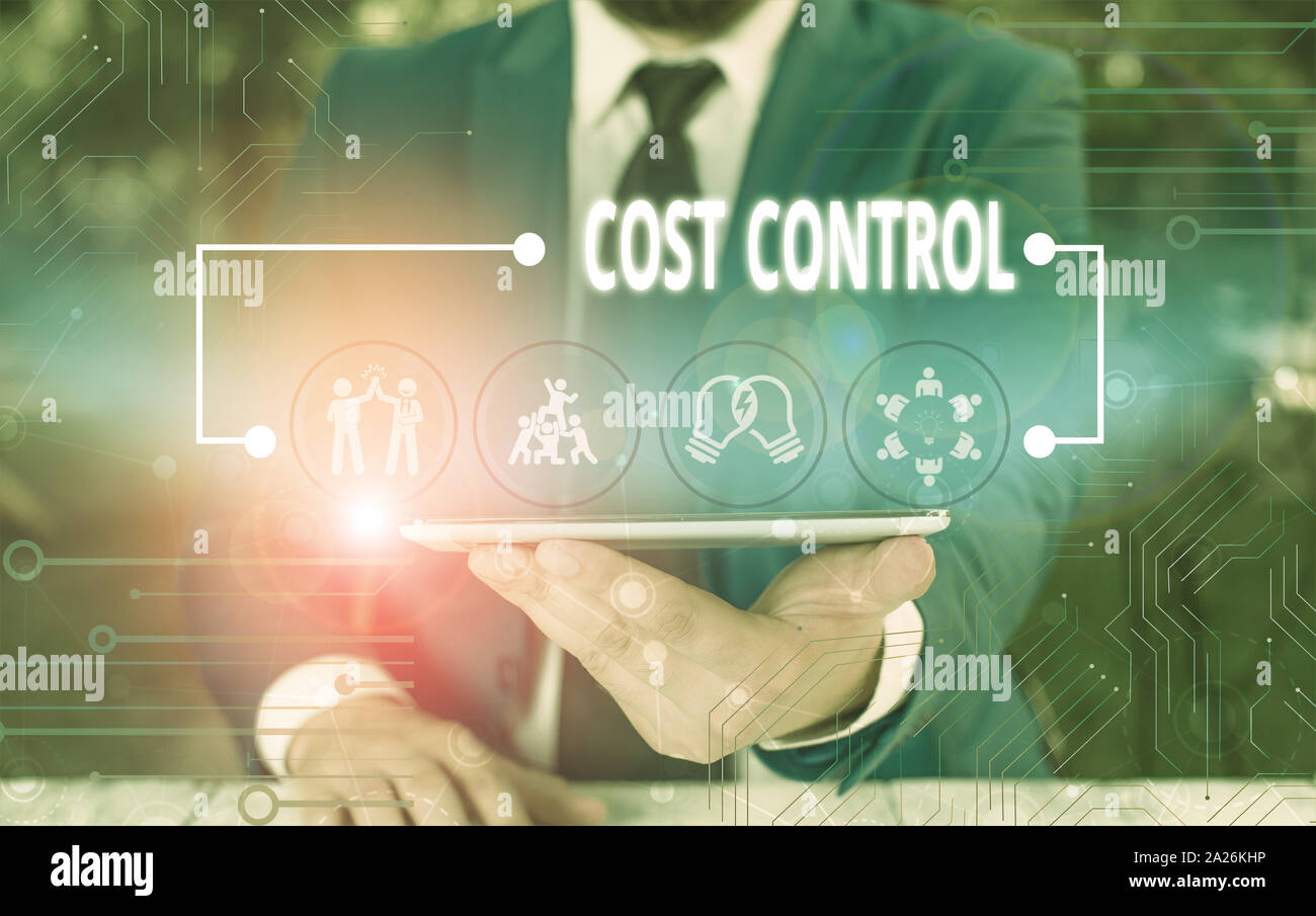 Writing note showing Cost Control. Business concept for practice of ...