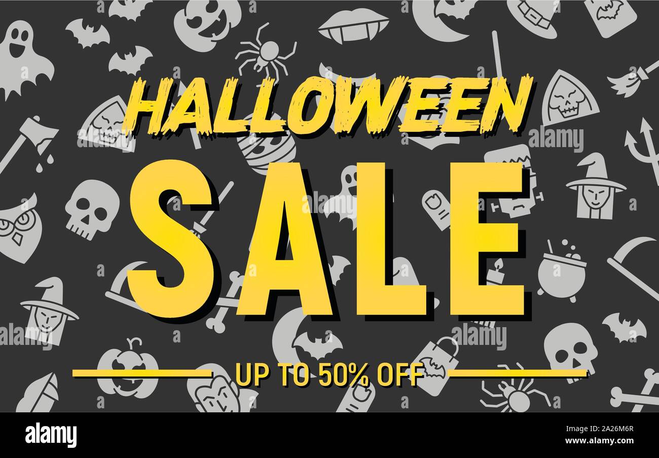 Halloween 50 percent sale, halloween discount background, halloween ...