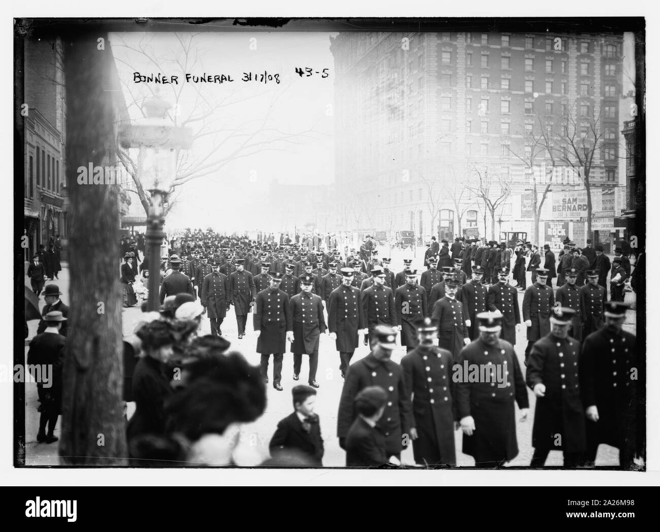 Police procession Bonner funeral New York Stock Photo - Alamy