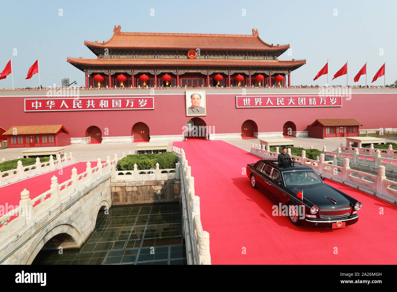Beijing, China. 1st Oct, 2019. Chinese President Xi Jinping, also ...