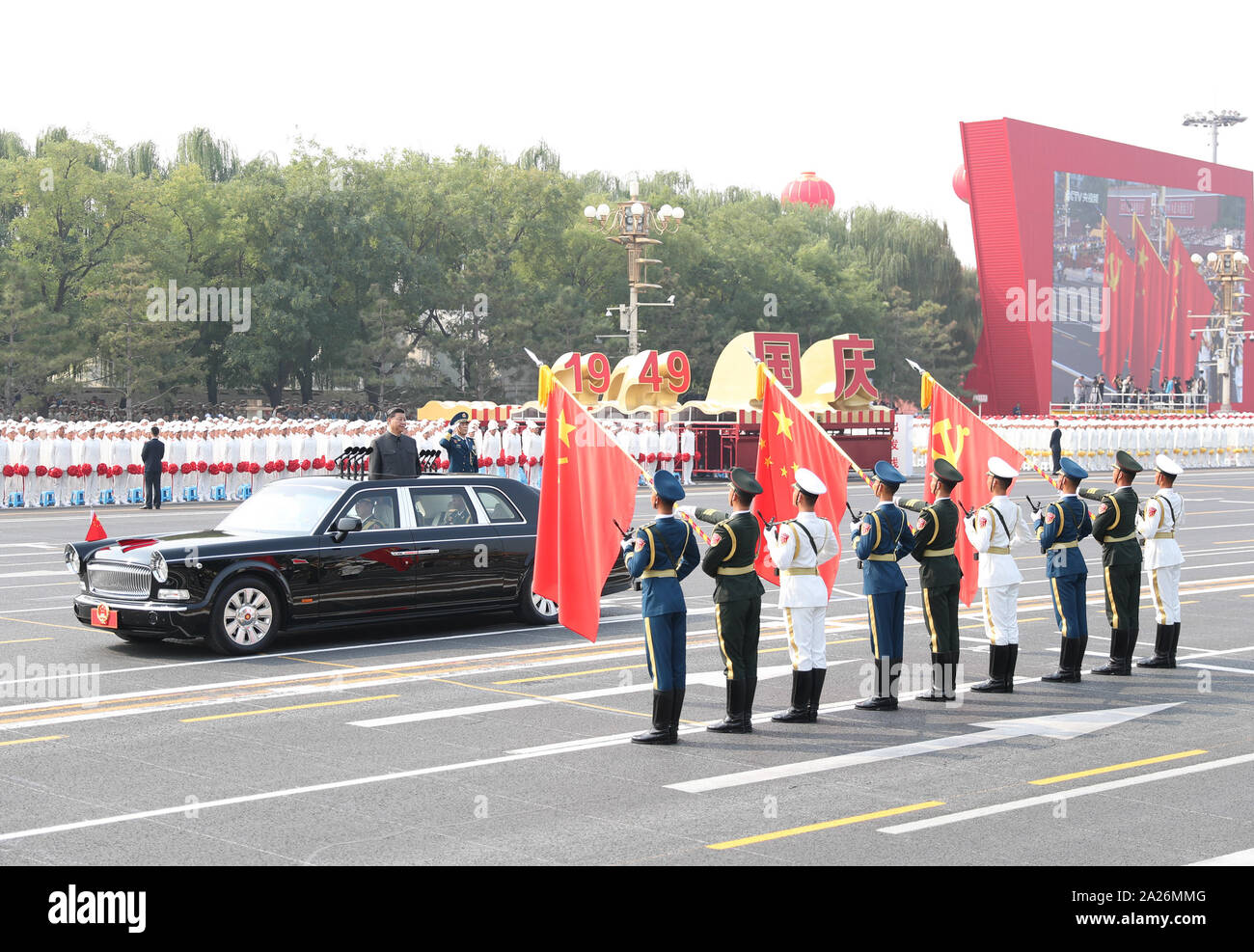 Beijing, China. 1st Oct, 2019. Chinese President Xi Jinping, also ...