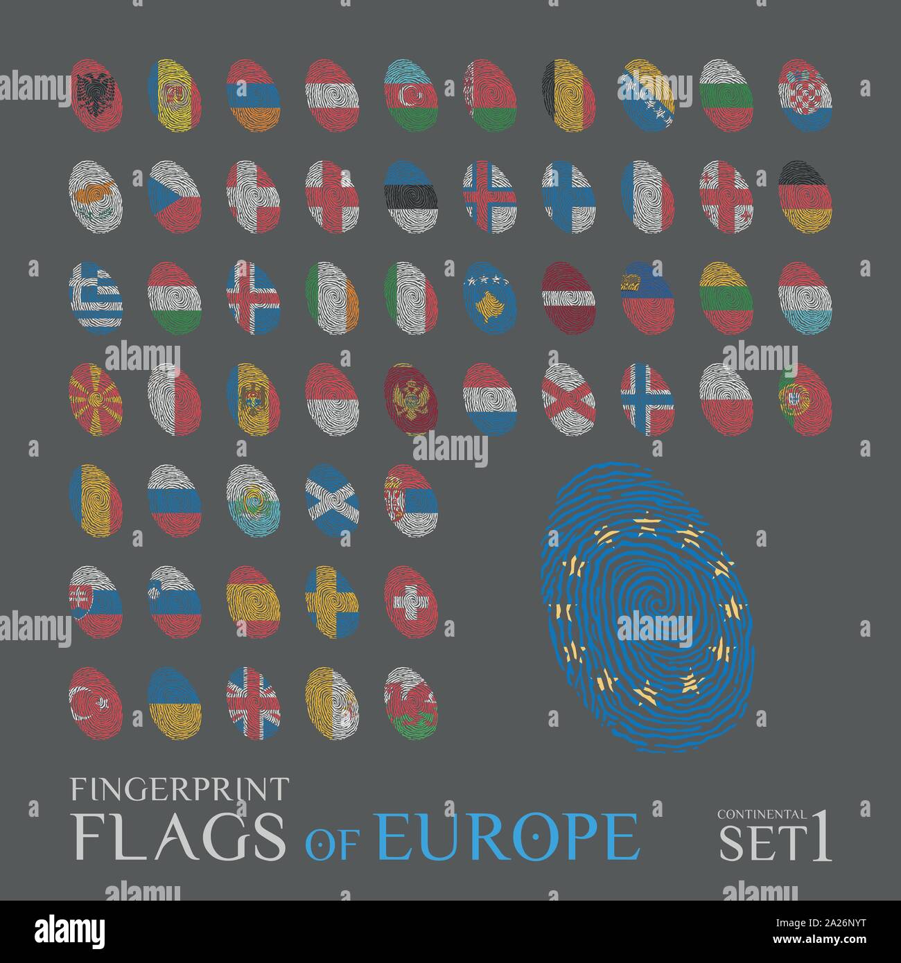 Europe continent flags hi-res stock photography and images - Alamy