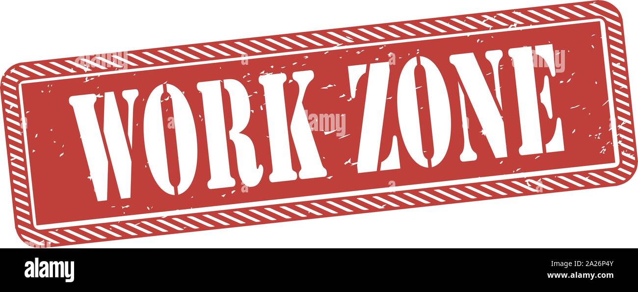 Work Zone Grunge Rubber Texture Stamp . Vector Illustration Stock ...