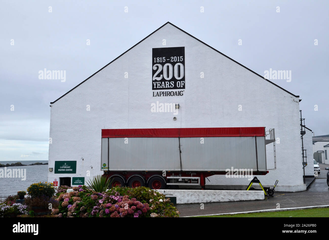 The Laphroaig whisky distillery, one of nine distilleries on the ...