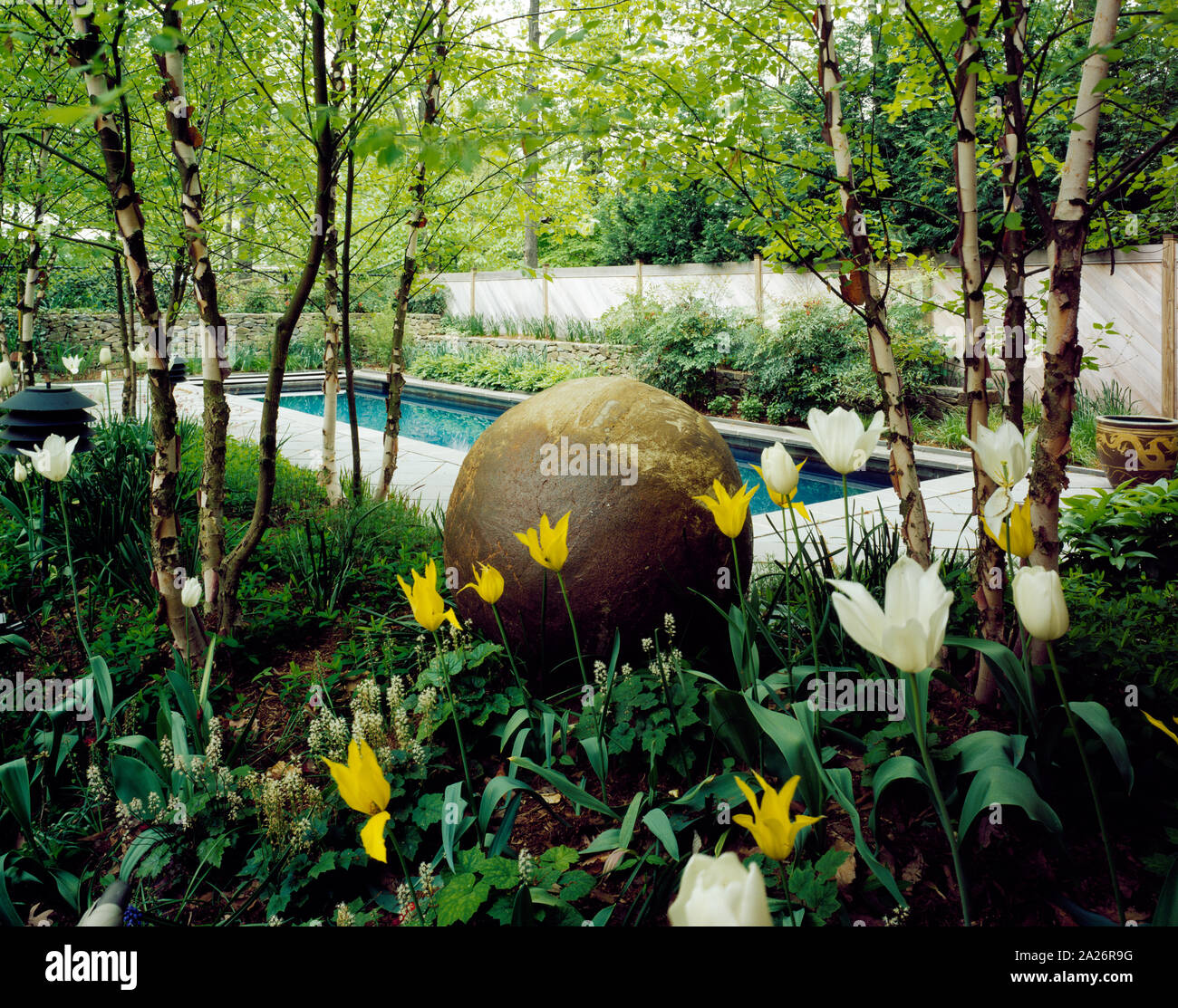 Garden pool water feature hi-res stock photography and images - Alamy