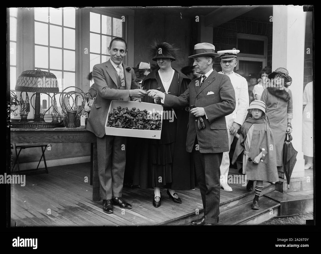 Poppies being sold to Gen. and Mrs. Hines at Mt. Alto Hospital Stock ...