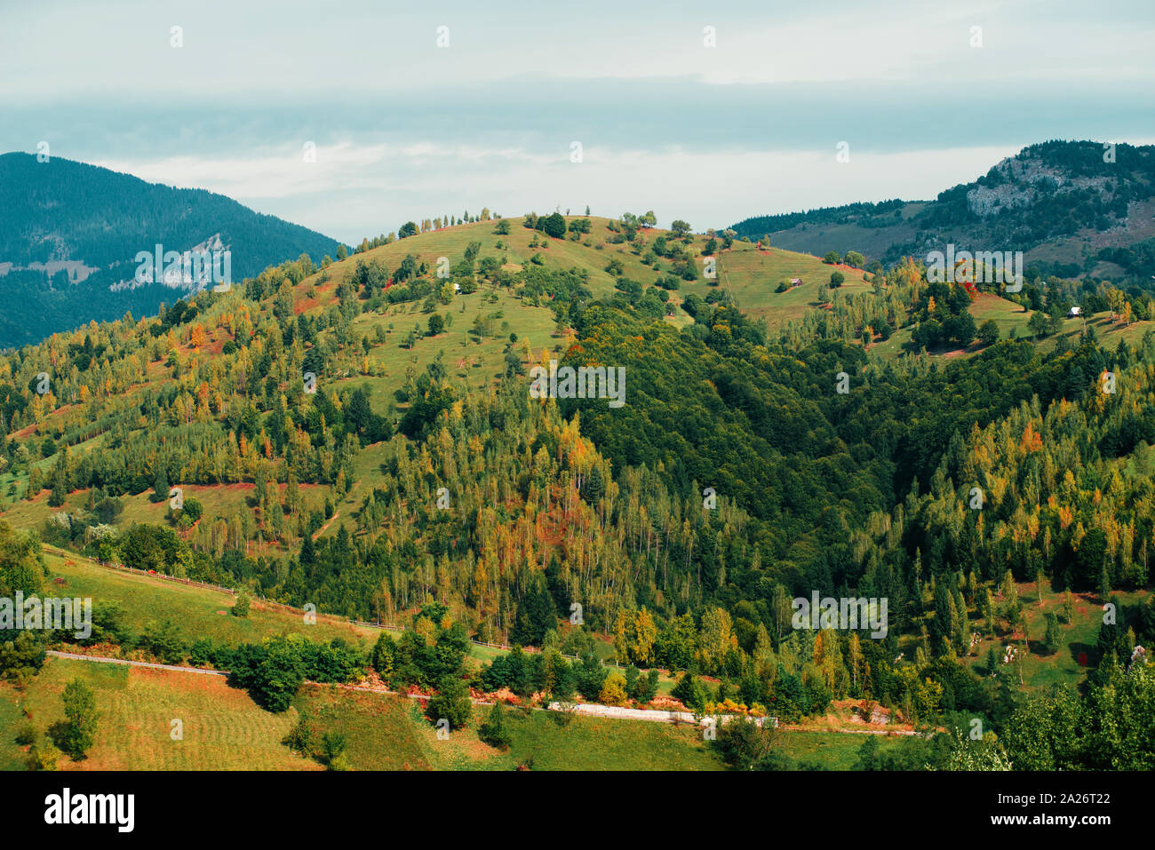 Amazing colorful autumn landscape in mountains Stock Photo - Alamy