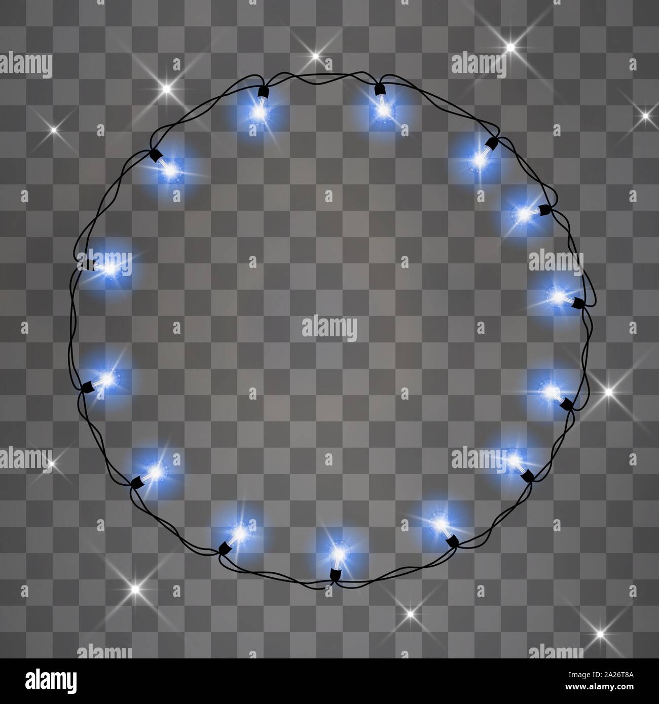 Christmas lights isolated realistic design elements. Glowing lights for ...